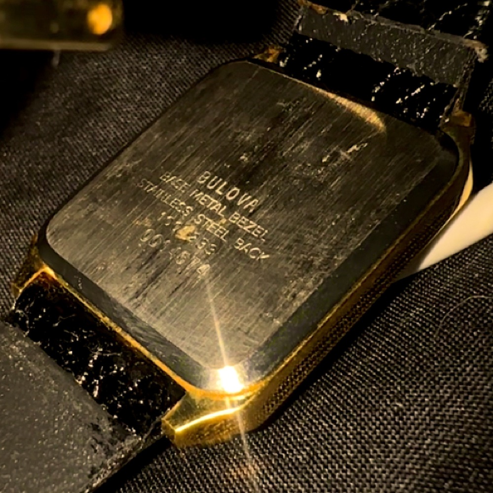 Bulova Quartz Vintage Watch Gold Frame With Stainless… - Gem